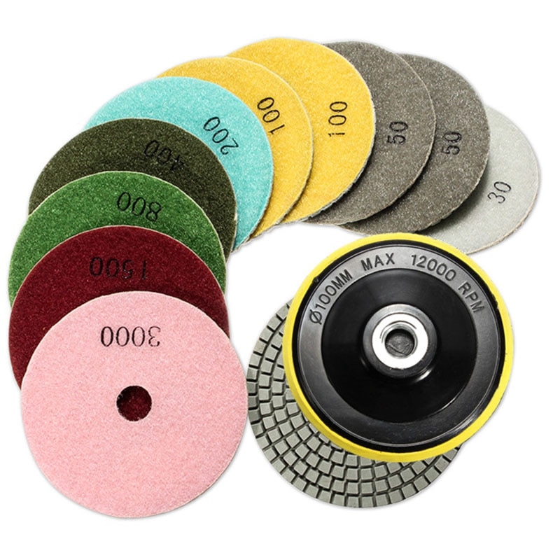 12Pcs/Set 4 Inch/100mm Abrasive Tools Wet Dry Diam... – Grandado