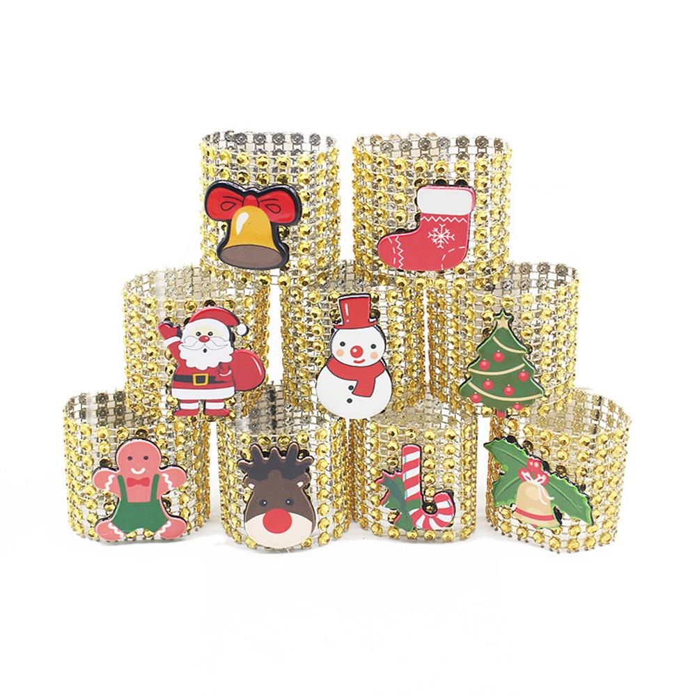 9 stk serviett spenne jul serviett ringer santa se... – Vicedeal