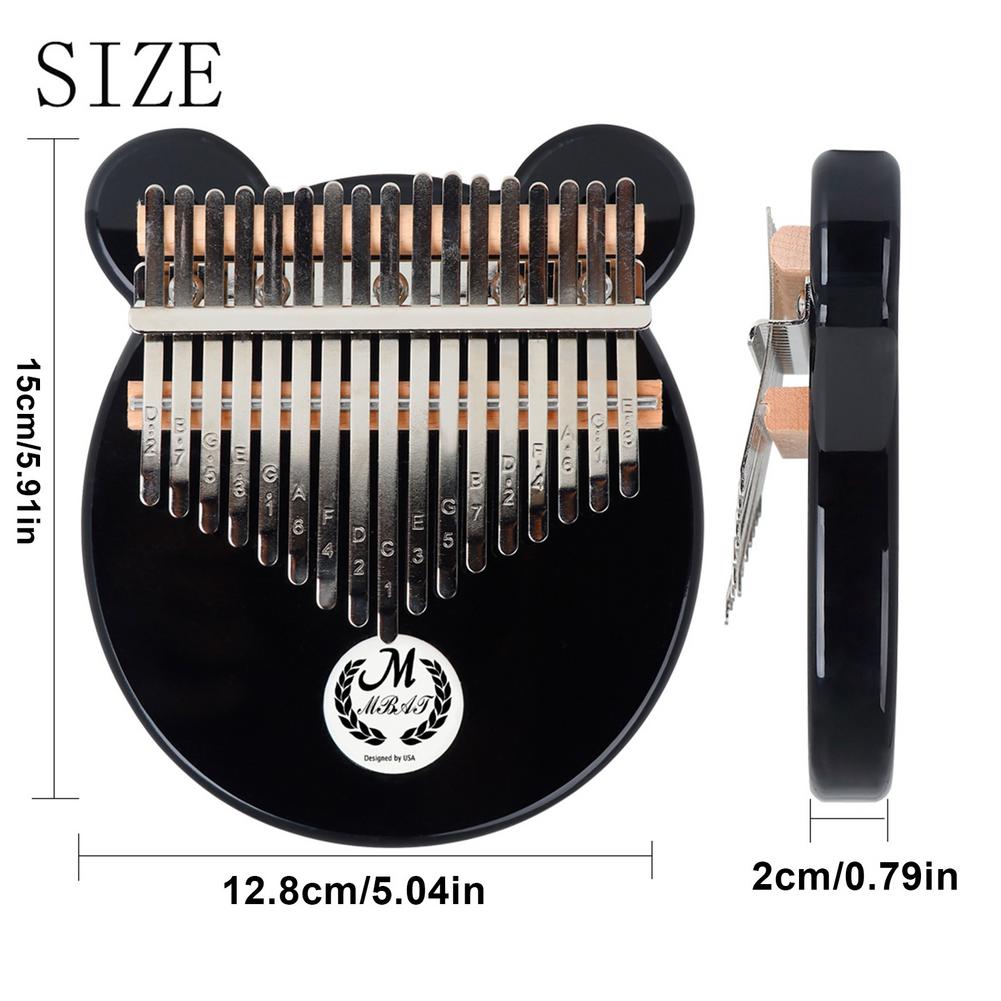 17 Tone Crystal Thumb Piano Eq Bear Type Kalimba V... – Vicedeal