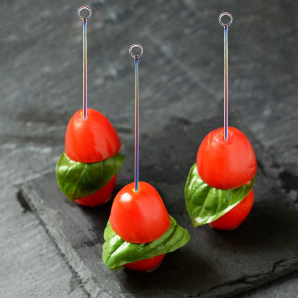 10pcs Stainless Steel Cocktail Picks Fruit Sticks ... – Grandado