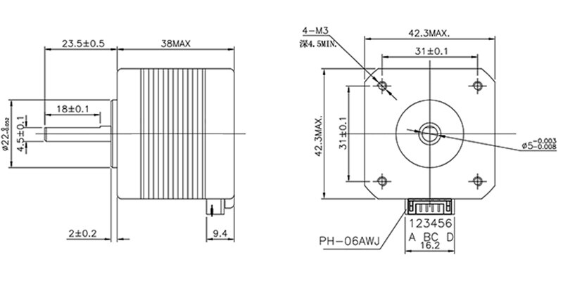 used 1.8 degree 17HS4401 two-phase four wire 42 st... – Vicedeal
