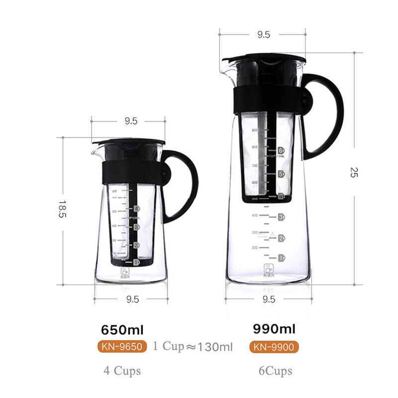 Cold Brew Coffee Filter Pot Maker Portable Glass H... – Grandado