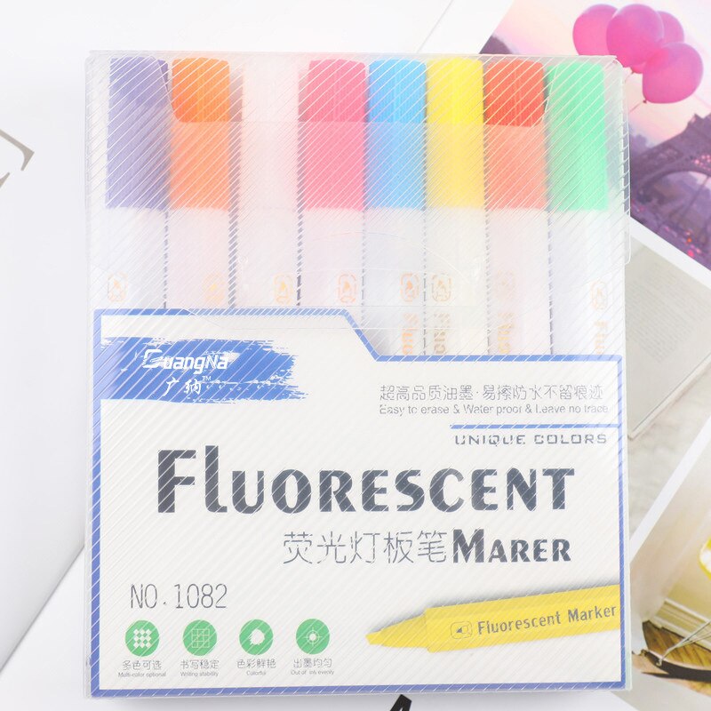 8 Stuks 8 Kleuren White Board Maker Pen Whiteboard... – Vicedeal