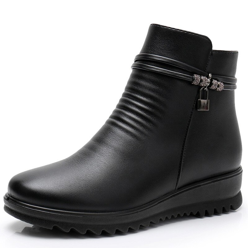 Zzpohe mulheres botas de inverno moda couro do plu... – Vicedeal