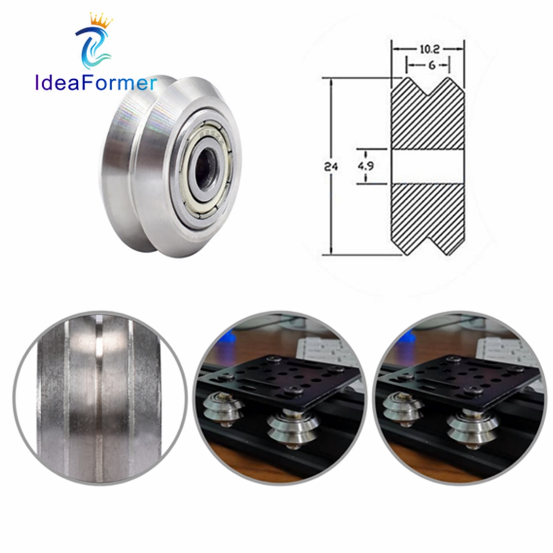 5 Teile/los 3D Drucker Openbuilds V-typ Rad Edelst... – Grandado