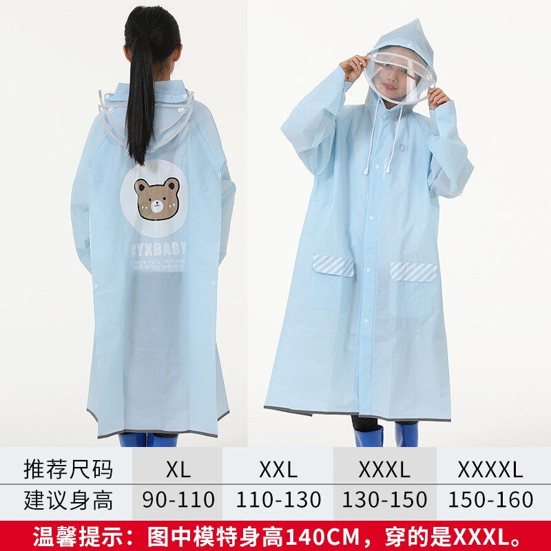 Waterproof EVA children's raincoat solid color... – Grandado