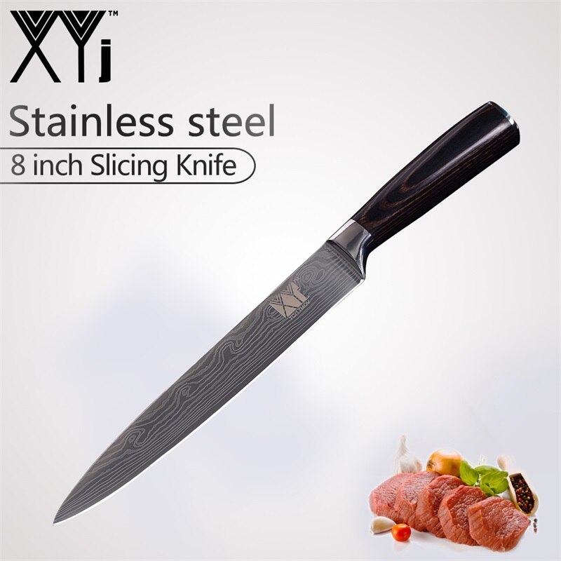 XYj 8 inch Utility Chef Knives Imitation Damascus ... – Grandado