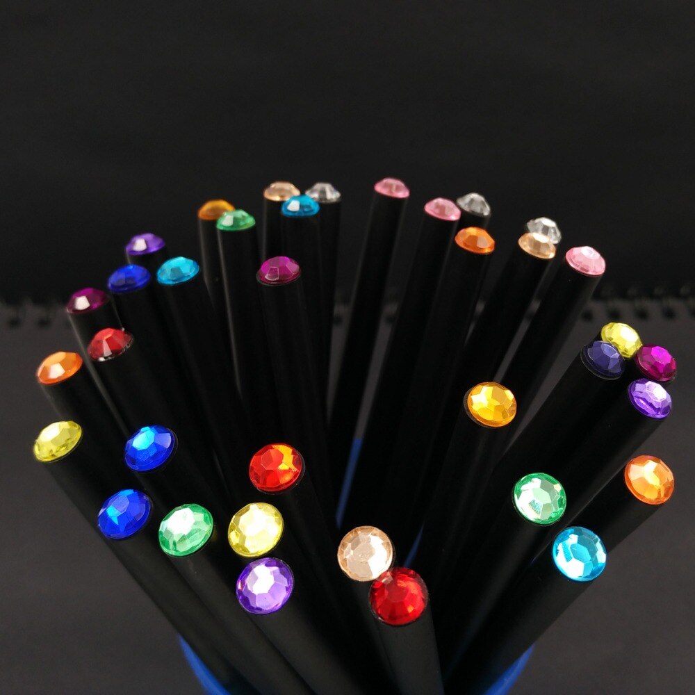 12Pcs/Set) Cute School Pencils Acrylic Diamond HB ... – Vicedeal