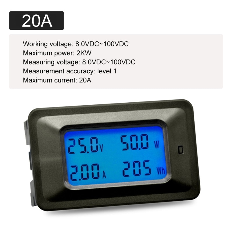 20A/50A/100A Digital DC 8-100V Voltage Current Pow... – Grandado