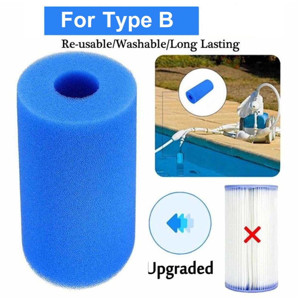 Svømmebassin filter svamp genanvendelig vaskbart s... – Grandado