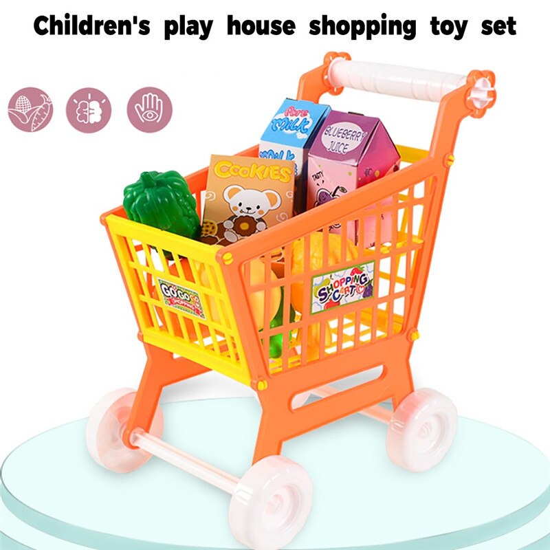 Shopping cart toy set Shopping Cart Fruit And Vege... – Grandado