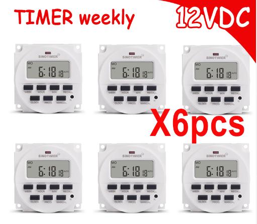 Sinotimer 7 dage programmerbar 12v dc digital time... – Vicedeal