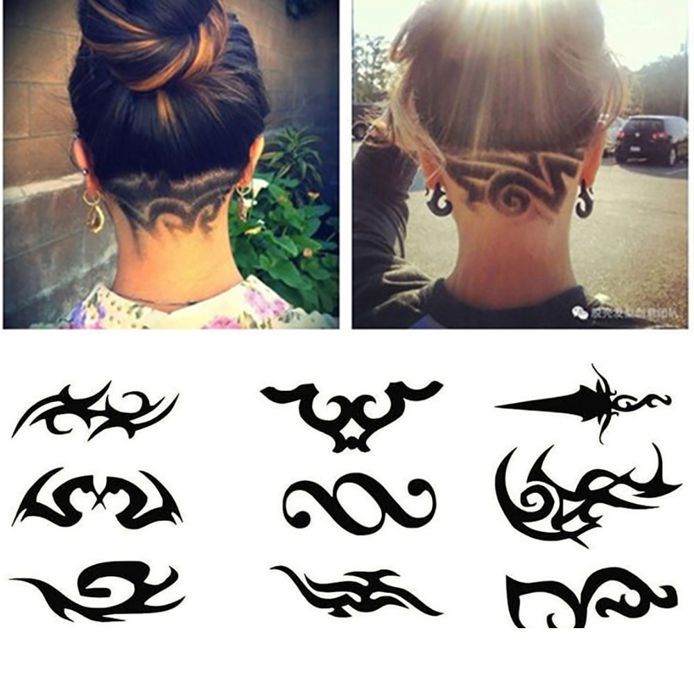 Hair Styling Tattoo Template Stencil Trimmer Salon... – Grandado