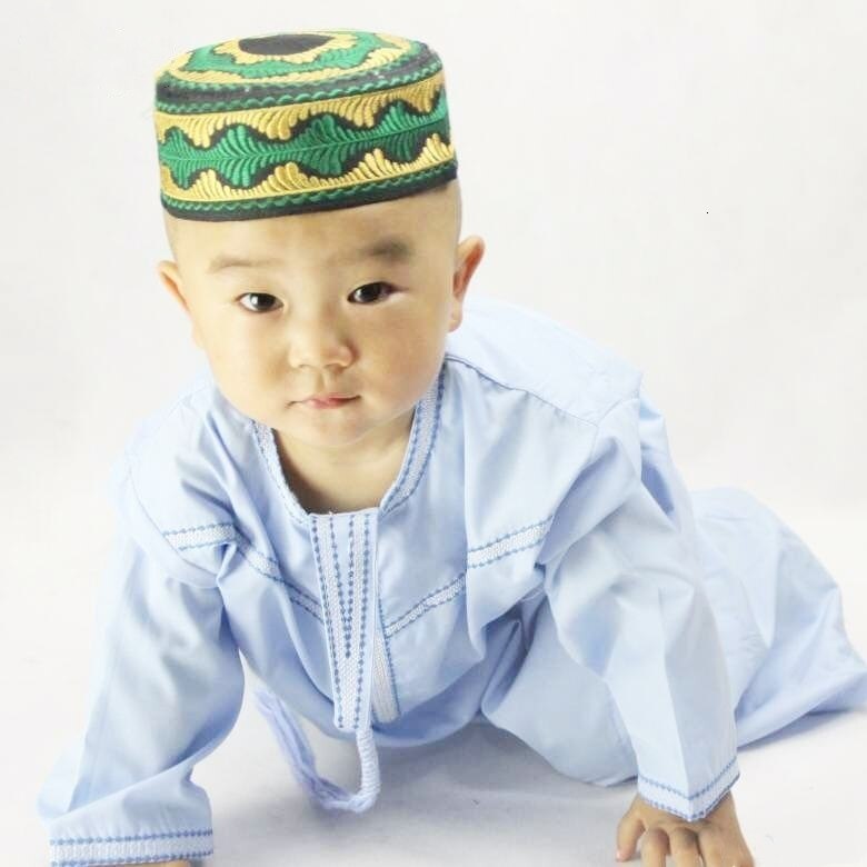 Boys Islamic Clothing Kids Muslim Thobe Arab Abaya... – Grandado