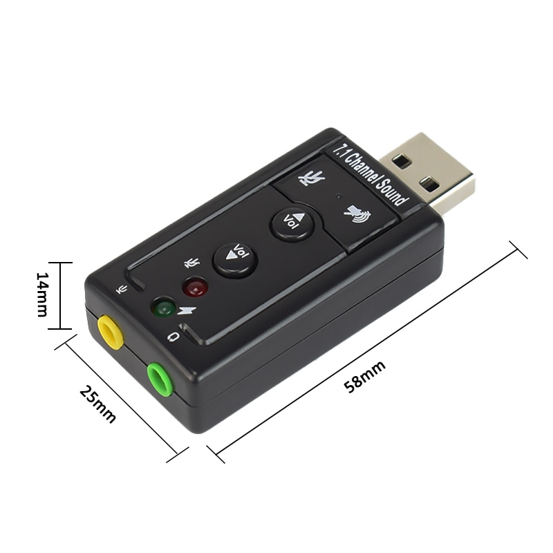External USB Sound Card 7.1 Stereo USB Sound Card ... – Grandado