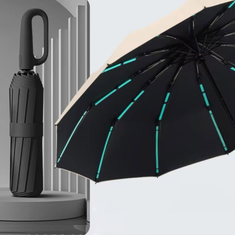 Portable Windproof Umbrella Strong 105CM Reinforce... – Grandado