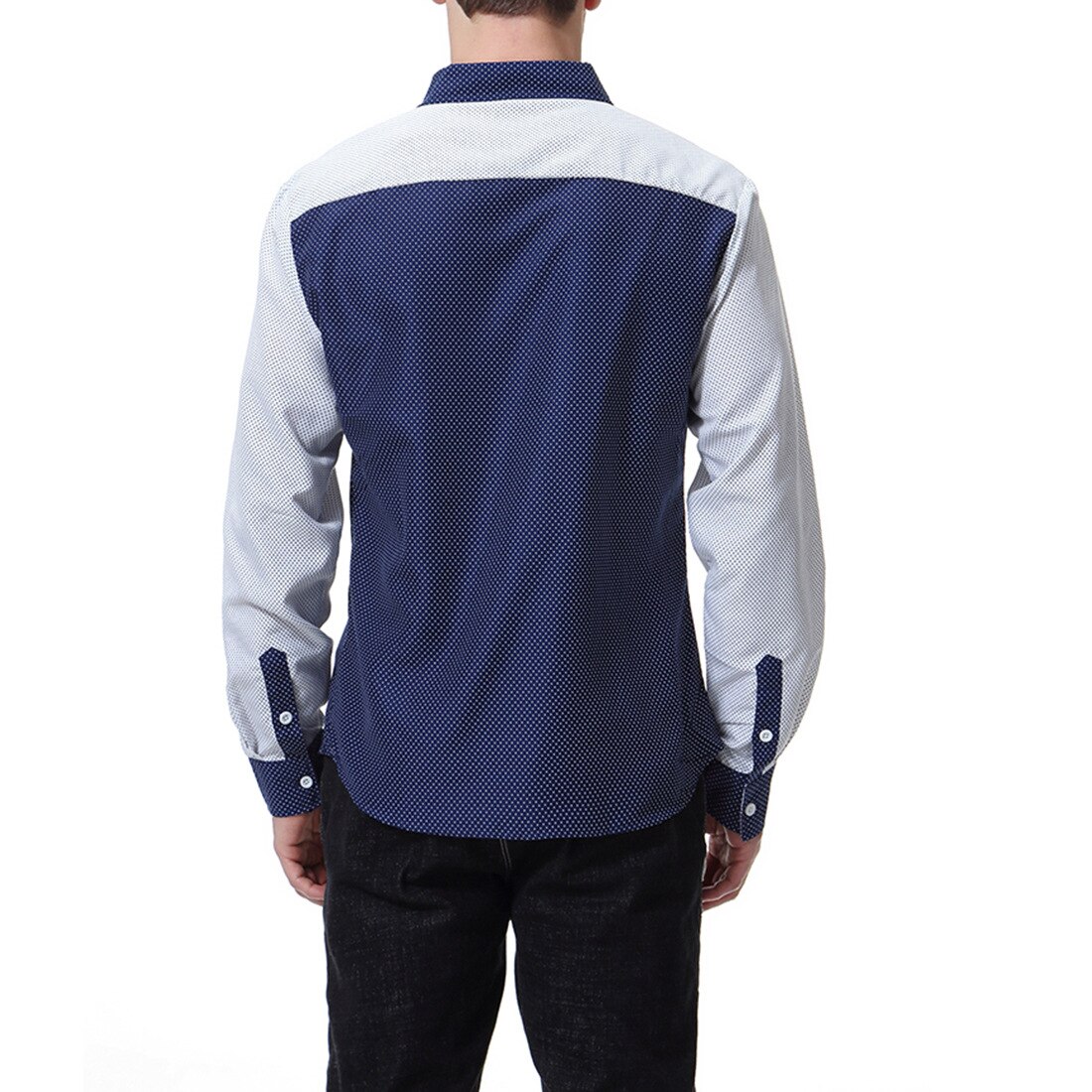 Herfst Mode Polka Dot Print Mannen Shirts Engeland... – Grandado