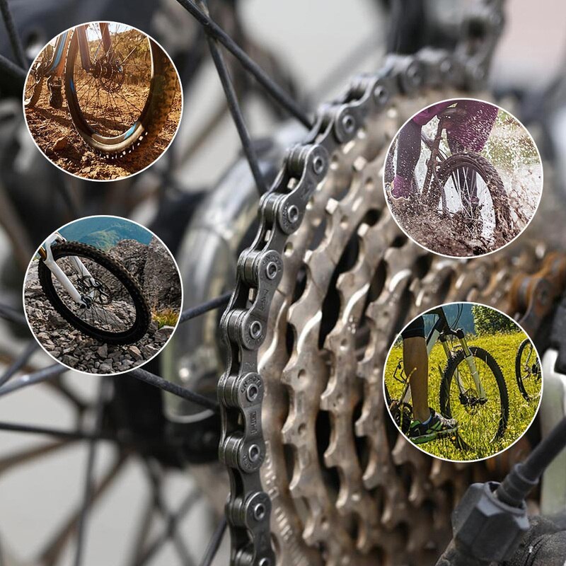 9 Speed 116 Links Bike Chain Mountain Bike Variabl... – Vicedeal