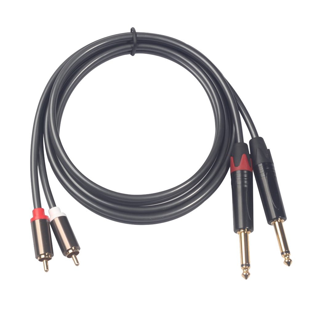 Cable Dual 1/4 a Dual RCA 2x6,35 TS a 2 Cables RCA... – Grandado