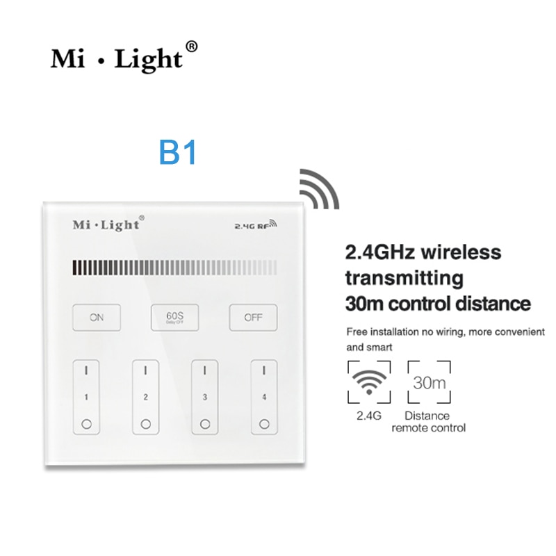 Miboxer B1/T1 4-Zone Smart Panel Remote;FUT036 Sin... – Grandado