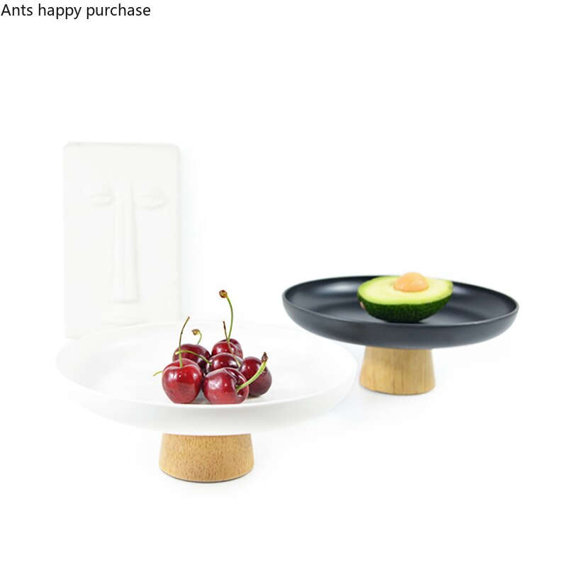 Plastic Ronde Dessert Cake Pan Houten Tall Voeten ... – Vicedeal