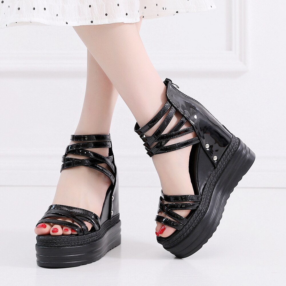 Uitverkoop Comfortabele Black Gothic Platform Rome... – Vicedeal