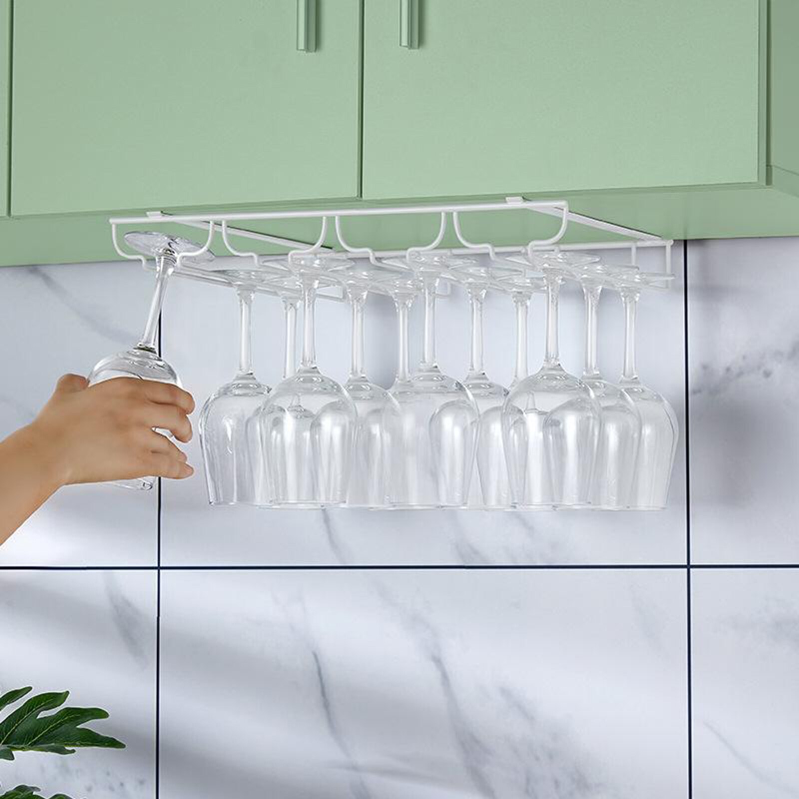 Hängen Wein Glas Rack, Unter Schrank Montieren, Me... – Vicedeal