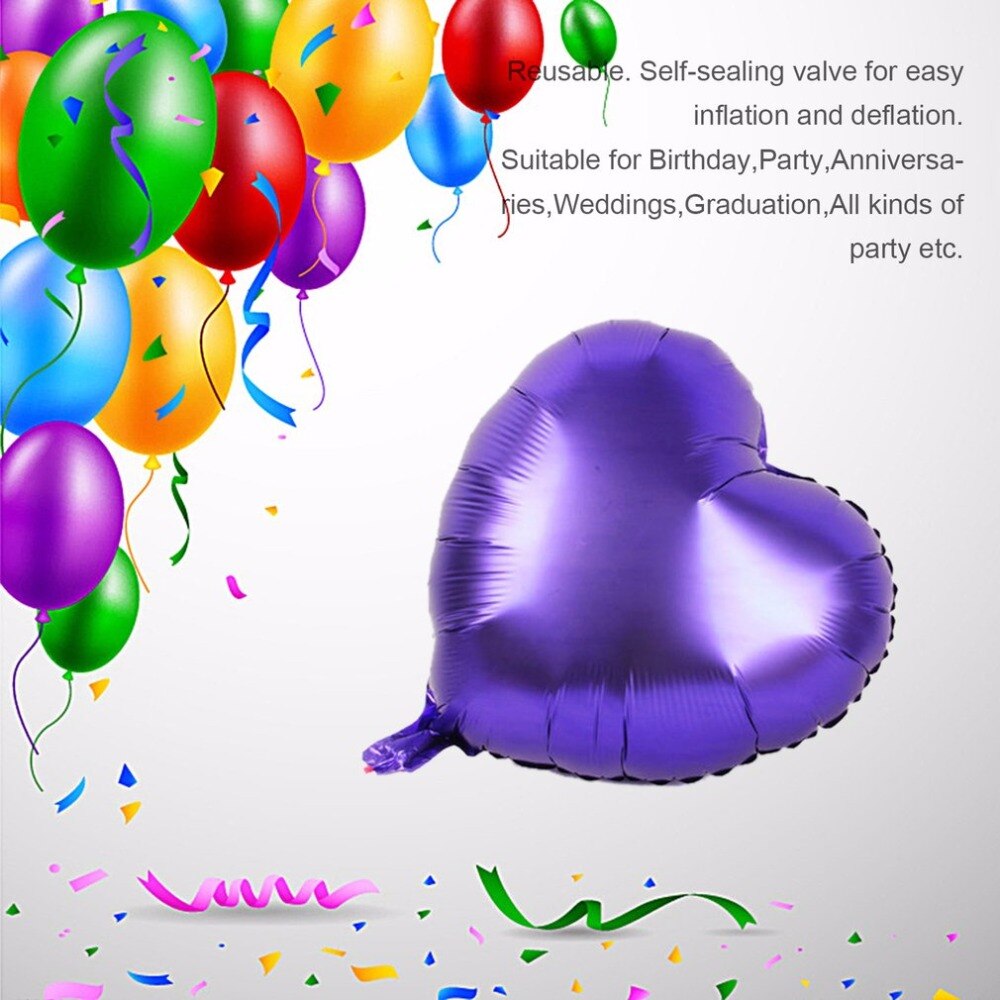10 inch Heart Shape Foil Balloon Air Mylar Ballons... – Grandado