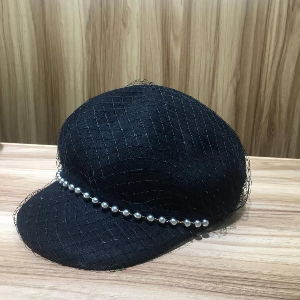 202010-YY Winter Wol Effen Parel Mesh Formele Leis... – Vicedeal