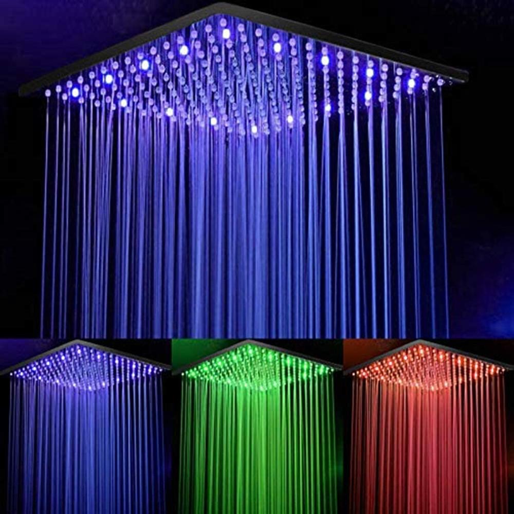 12 Inch Led Matte Black Vierkante Regendouche Hoge... – Vicedeal