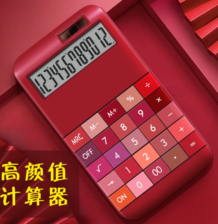 True Solarcalculator 12 Display Carmine Computer V... – Grandado