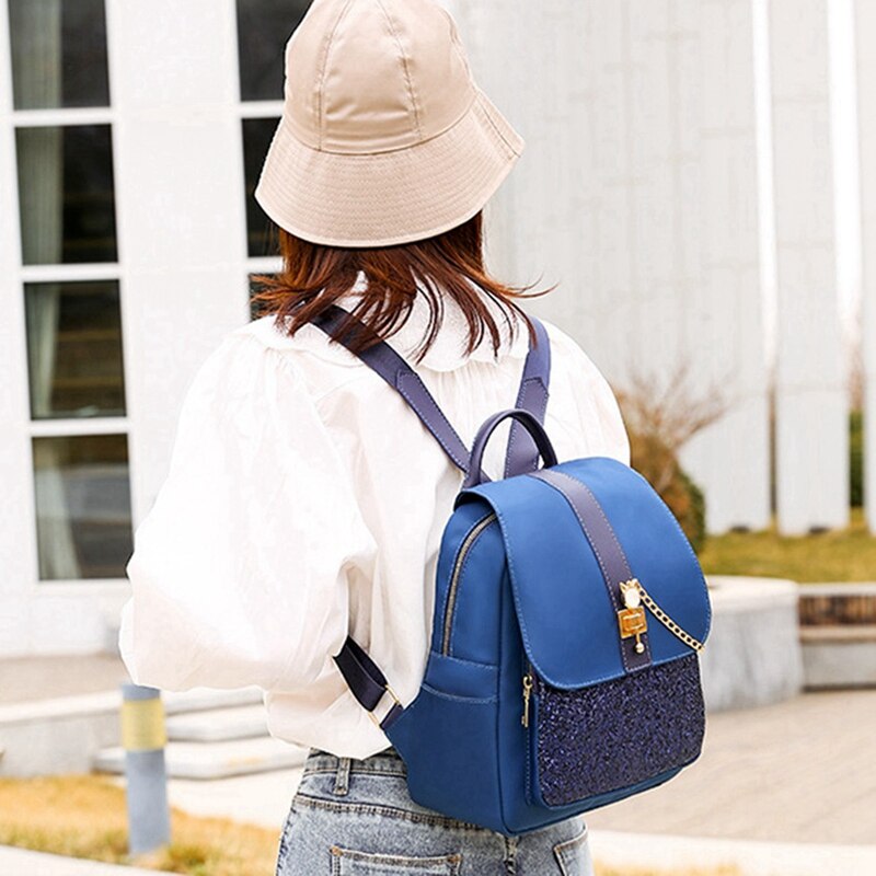 Oxford Cloth Backpack Women Flash All-Match School... – Vicedeal