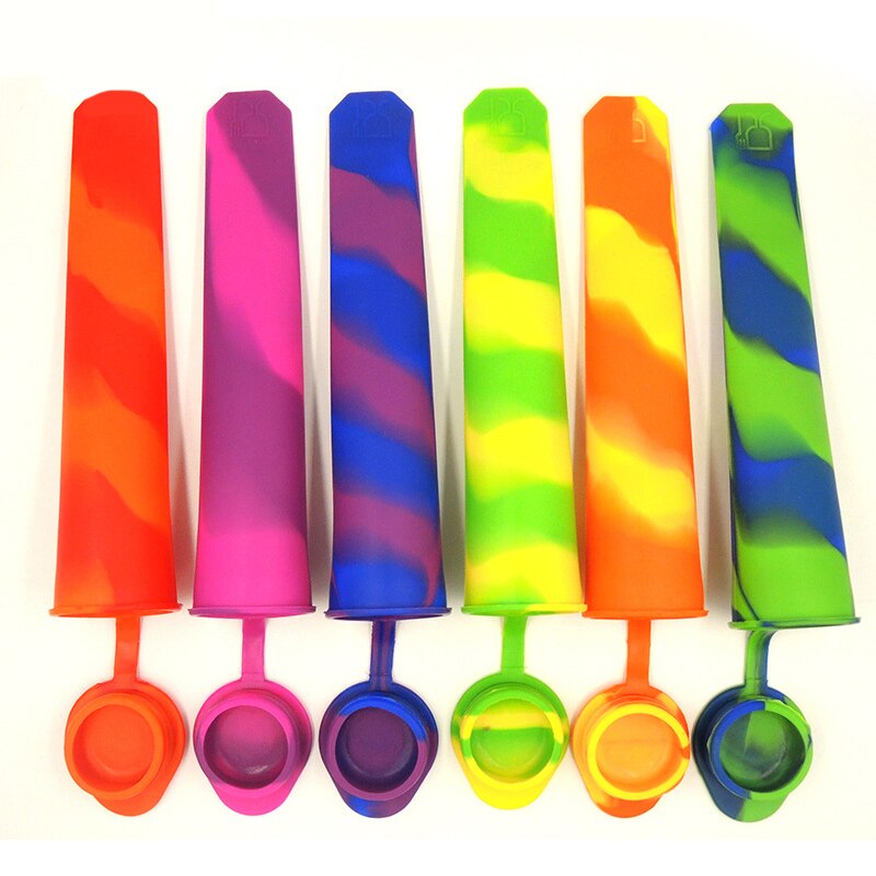 Silicone Ice Tube Mold With Lids Colorful Frozen I... – Grandado