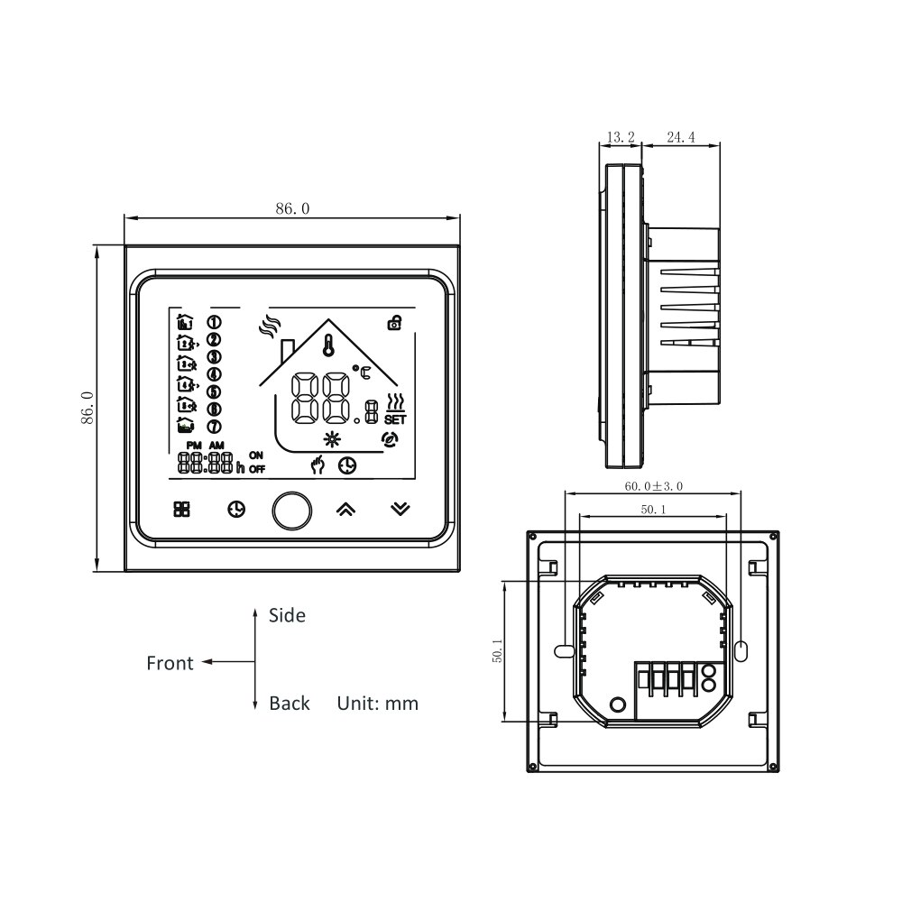 3A Water/Gas Boiler Heating Thermostat Controller ... – Grandado