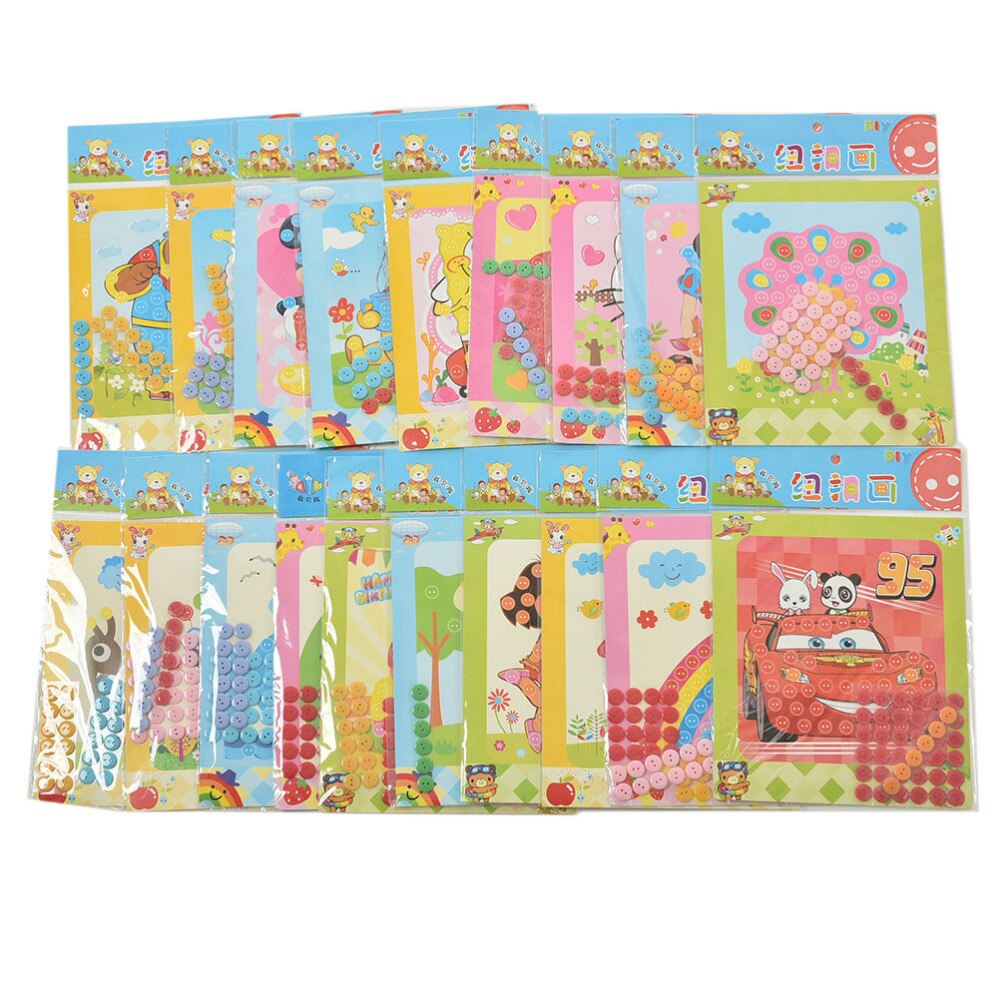 Kids Early Educational DIY Button Stickers Drawing... – Grandado