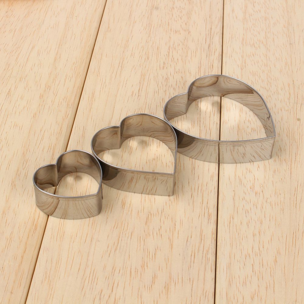 3pcs/Set Heart Shape kitchen Cookie Cutter Cake Bi... – Grandado
