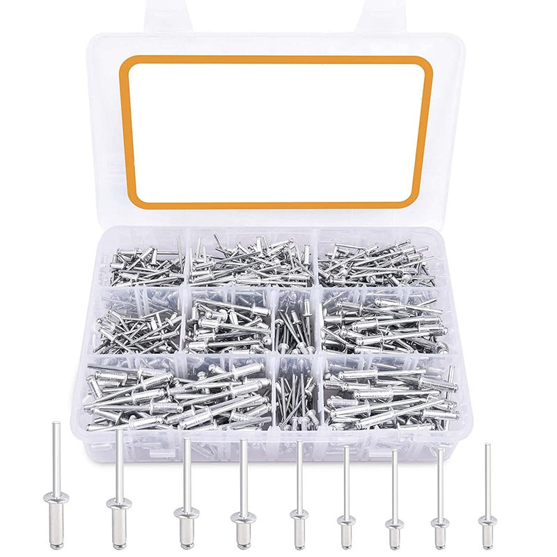 495Pcs Aluminum Rivet Assortment Kit, Rivets Blind... – Vicedeal