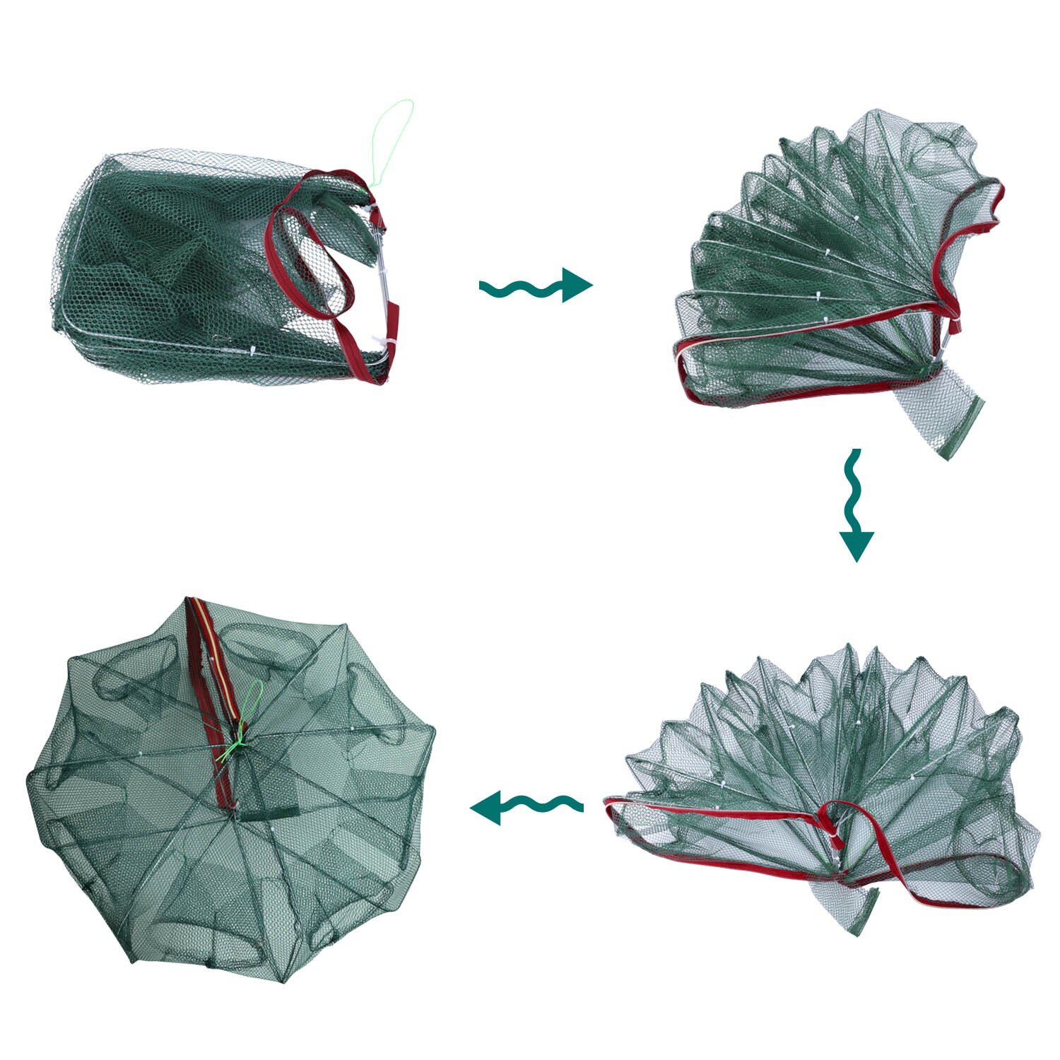 Sougayilang Folding Zipper Fishing Net Stainless S... – Grandado