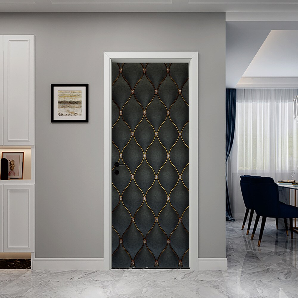 Modern Geometric Door Stickers PVC Self Adhesive V... – Grandado