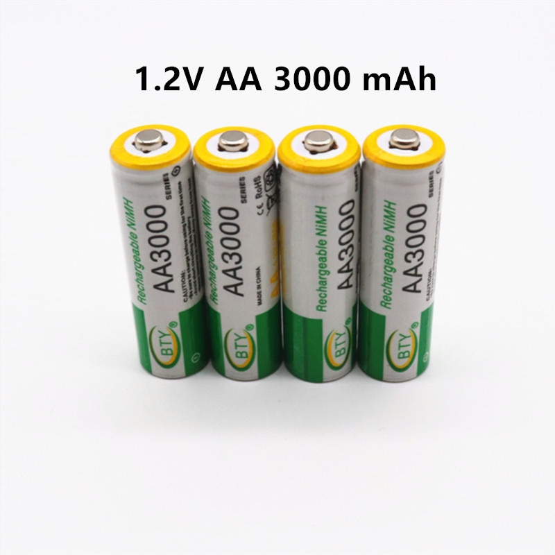 1.2V 3000mAh AA NIMH Rechargeable Batteries Ni-MH ... – Grandado