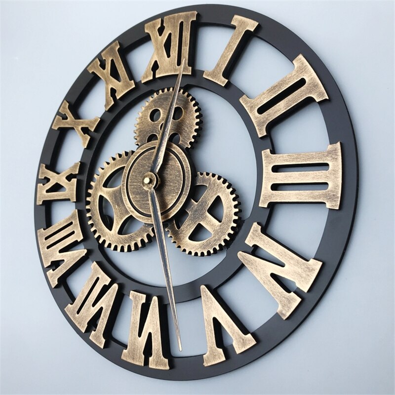 Retro Gear Mute Modern Large Wall Clock Silent Clo... – Grandado