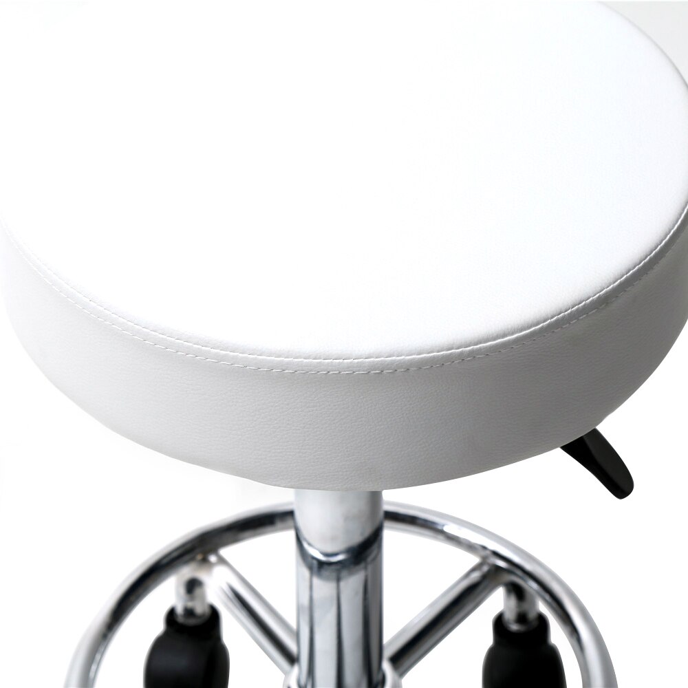 Round Stool Ha Ha Feet Rotation Bar Stool White – Grandado