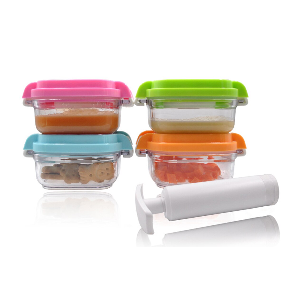 5Pack Vierkante Vacuüm Voedsel Container Set 150Ml... – Vicedeal