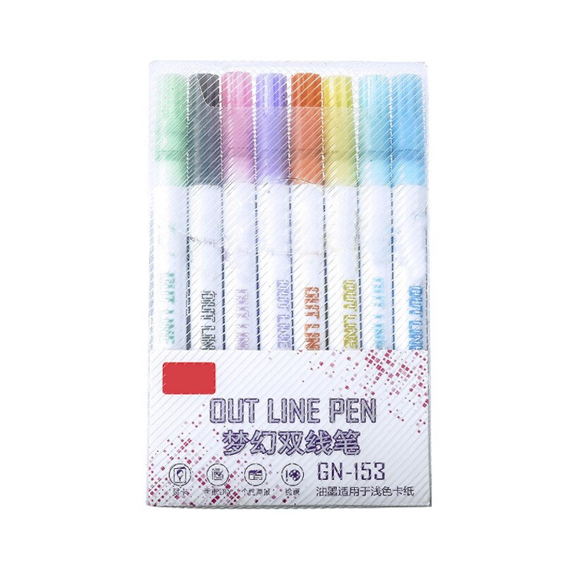 Drawing Double Line Outline Pen Highlighter Marker... – Grandado