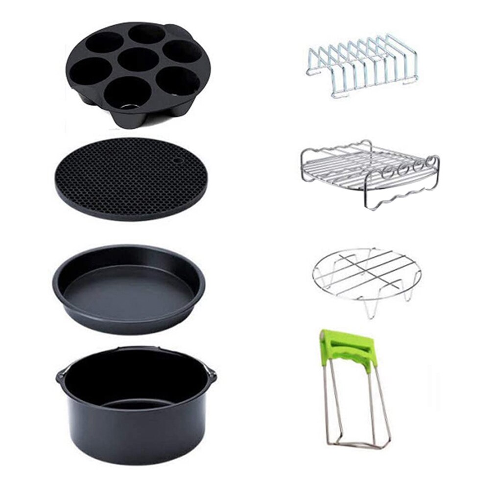 8 Stks/set 8-Inch Lucht Friteuse Accessoires Bakke... – Grandado 8 Stks/set 8-Inch Lucht Friteuse Accessoires Bakke... – Grandado