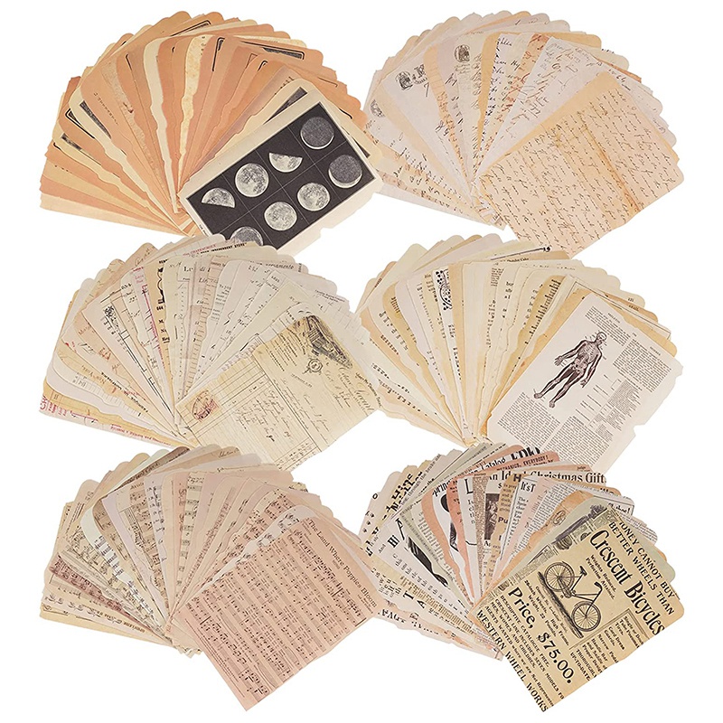 150 Sheets of Scrapbook Paper, Vintage Journaling ... – Grandado