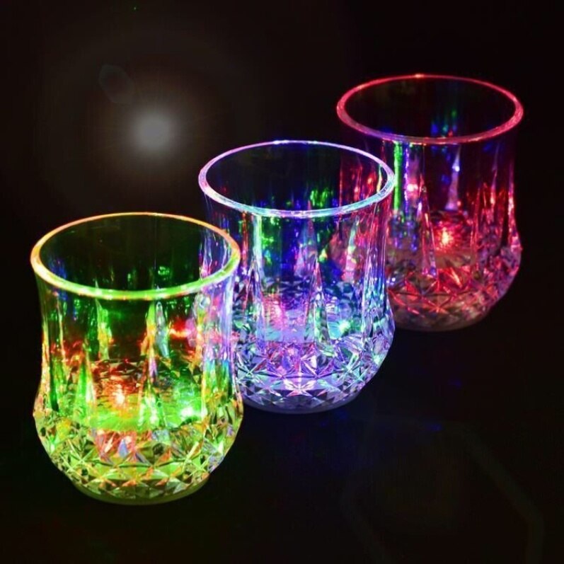 Glowing water glass, bar bounce beer glass, lumino... – Grandado