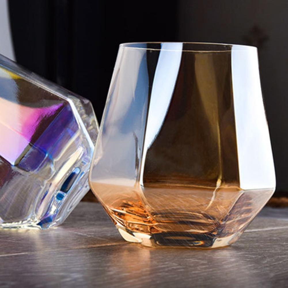 Phnom Penh Diamond Colorful Glass Cup Bar Hexagona... – Grandado