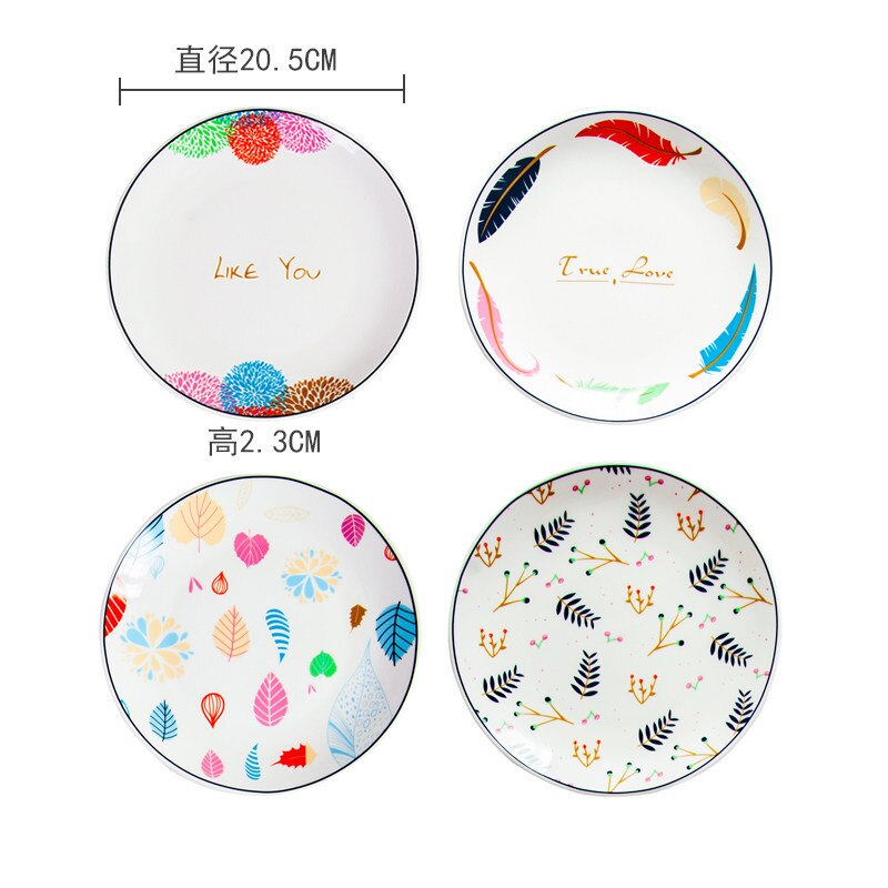 nordic ins cute plate set dinner plate home dining... – Vicedeal