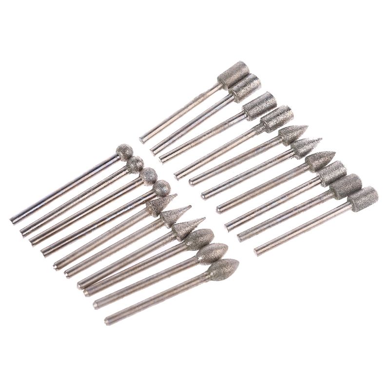 20/Pcs 6X3mm Diamond Rotary Tool Gesinterde Diamant Boren Schurende ...